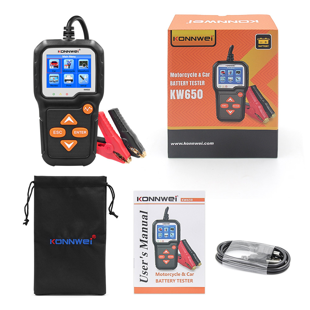 Jual KW650 Car Battery Tester 6V 12V Motorcycle Car Auto Analyzer 100 ...