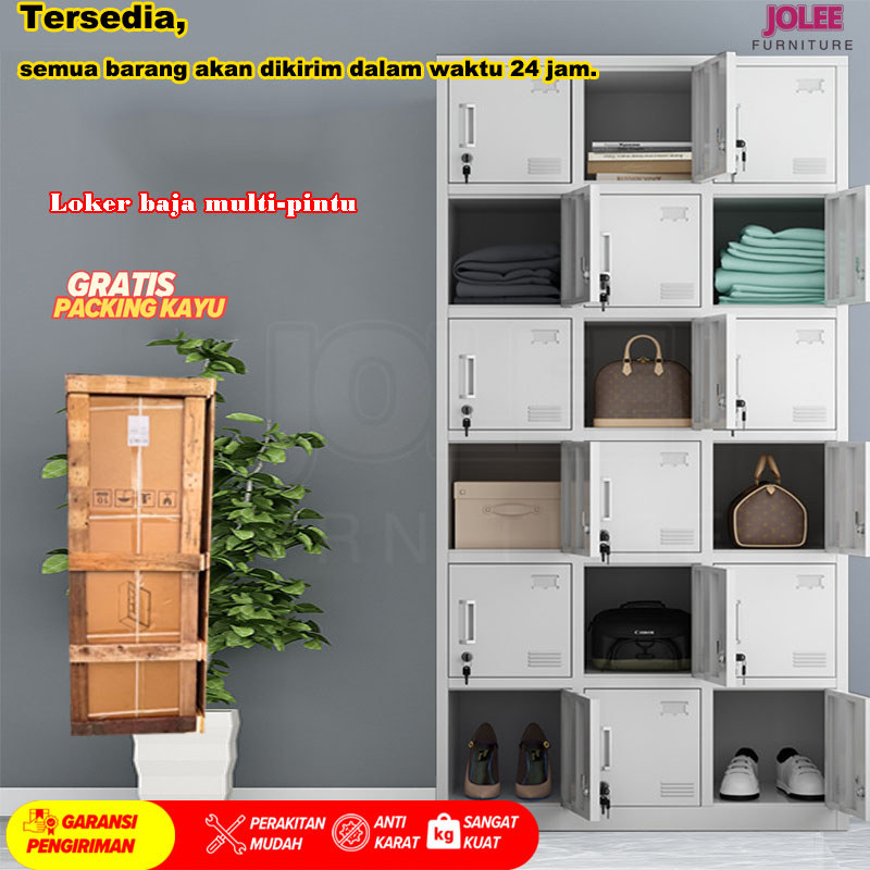 Jual Kirim segera Loker besi multi-pintu loker asrama staf, loker gym ...