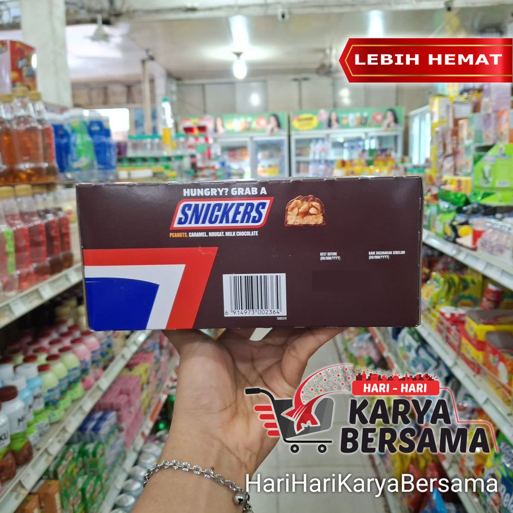 Jual MAKANAN RINGAN KACANG KARAMEL DAN NOUGAT COKALAT SNICKERS PEANUT ...