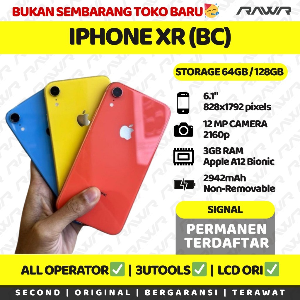 Jual IP BC IP XR Beacukai 64GB/128GB/256GB Second Inter Normal Bekas ...
