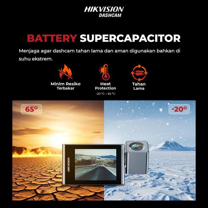 Jual HIKVISION C8 PRO Dashcam 4K ADAS Voice Control Dual Channel Ultra ...