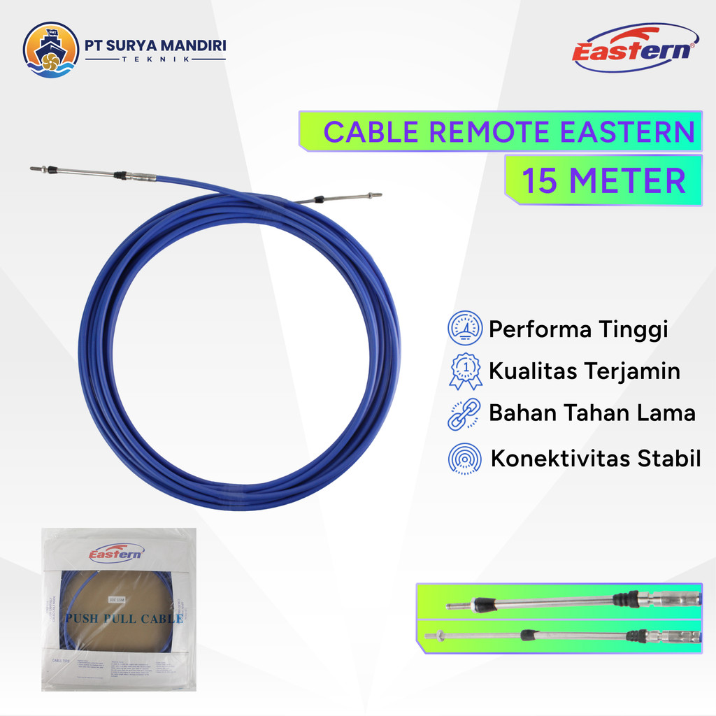 Jual CABLE REMOTE 15 METER EASTERN BIRU ( KABEL REMOT GAS KAPAL ...