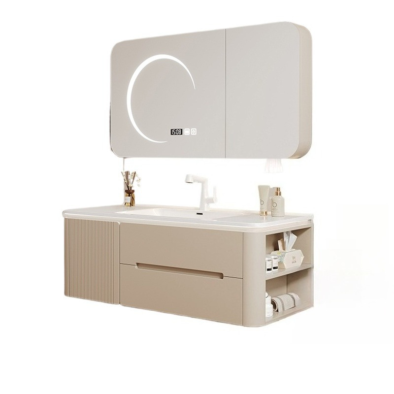 Jual Cream wind bathroom cabinet rounded corner ceramic integrated ...
