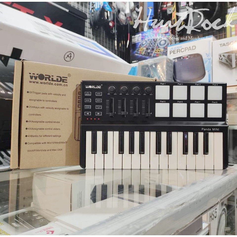 Jual Midi Controller Worlde Panda Mini 25-Key USB Keyboard And Drumpad ...