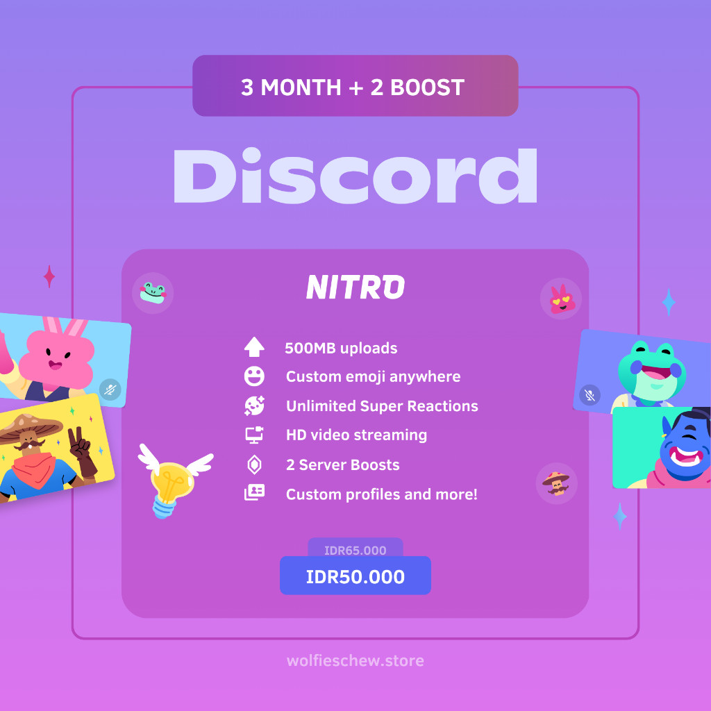 Jual Discord Nitro 3 Bulan + 2 Server Boost Promotion Code | Shopee ...