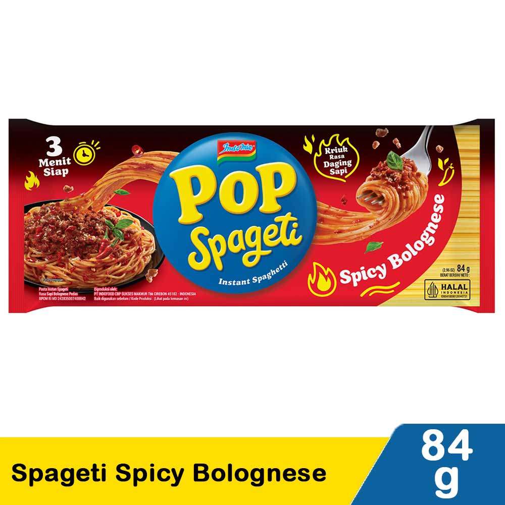 Jual INDOMIE POP SPAGETI SPICY BOLOGNESE 84g | Shopee Indonesia