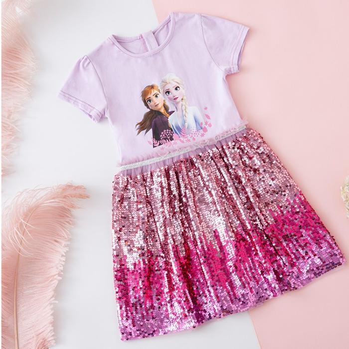 Jual Baju Dress Anak Princess Frozen Elsa Anna Sequin Sparkle Impor ...