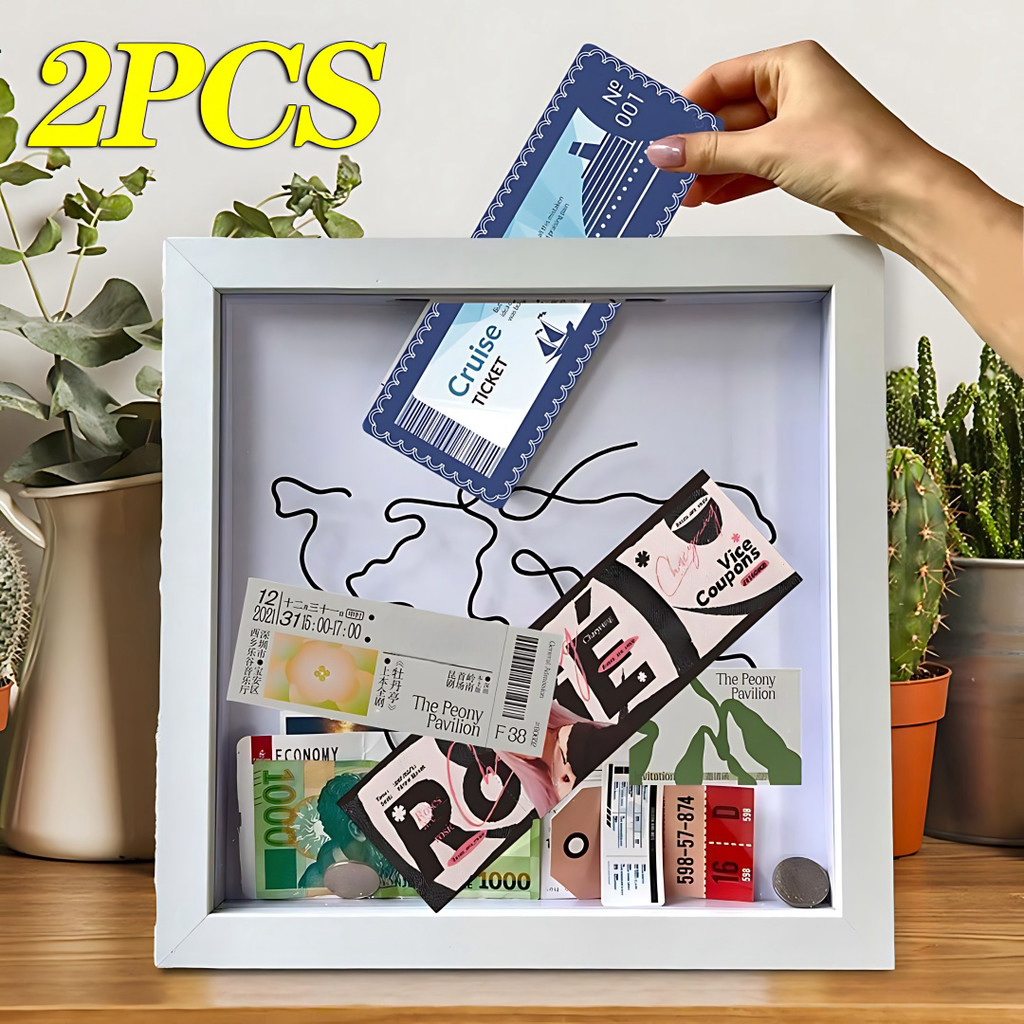Jual 2PCS Adventure Arive Boxes Map Box Photo Frame Hanging Travelling ...