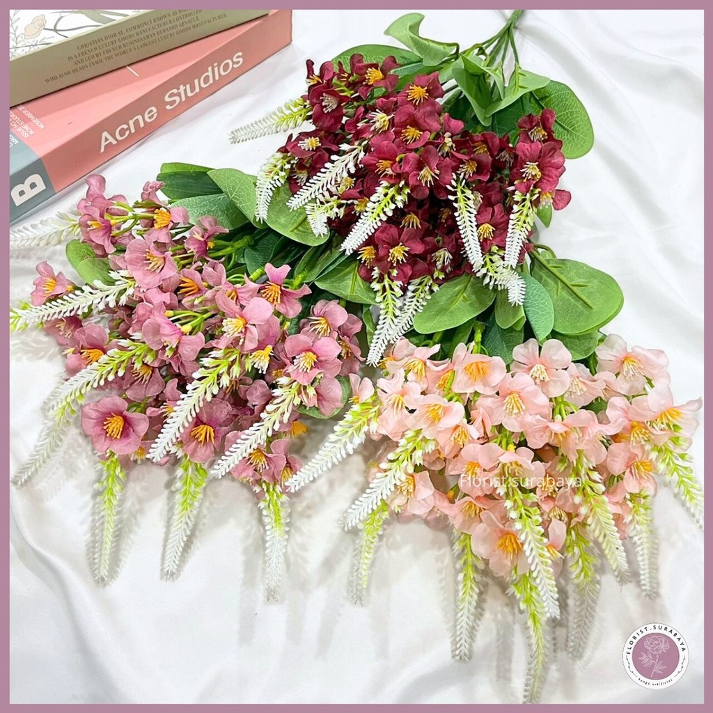 Jual Bunga Hyacinth Mini Cabang 5 Bunga Lavender Aritificial Import ...