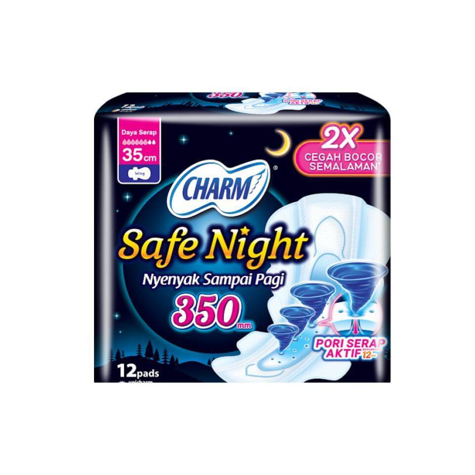 Jual Charm Pembalut Safe Night Wing 35 cm 12 pcs | Shopee Indonesia