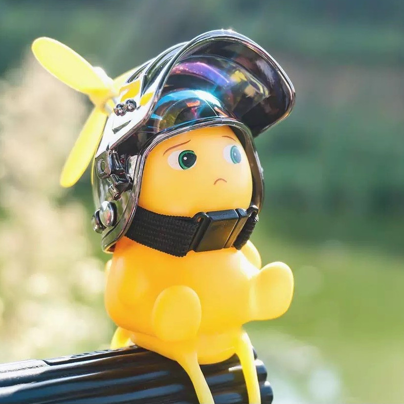 Jual [NEW] Dekorasi Motor Dino Kuning Lucu/Nailong Mini Figure Motor ...