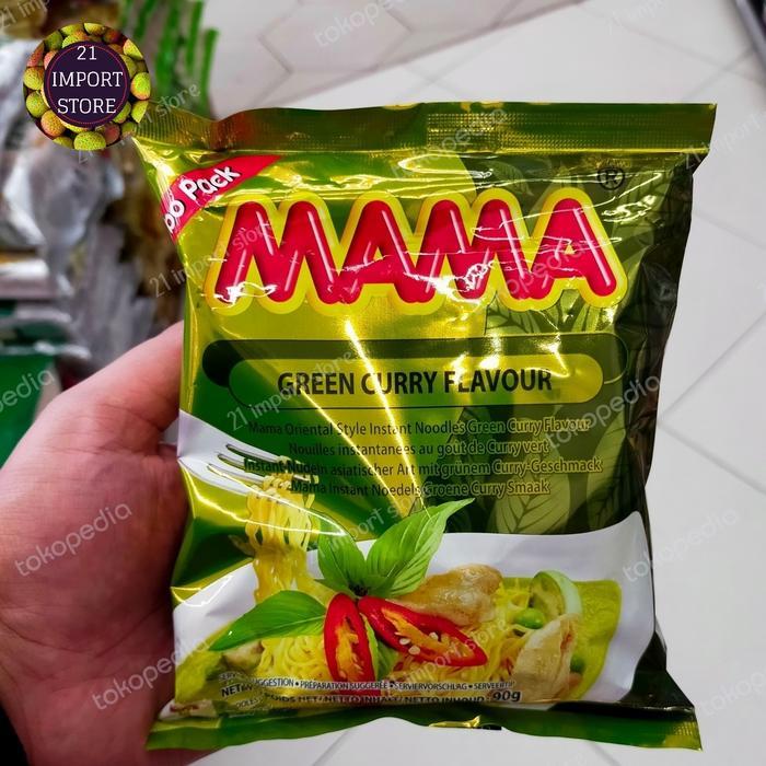 Jual Mie Instan Mama Green Curry Flavour 90 gr | 1 Pcs | Shopee Indonesia