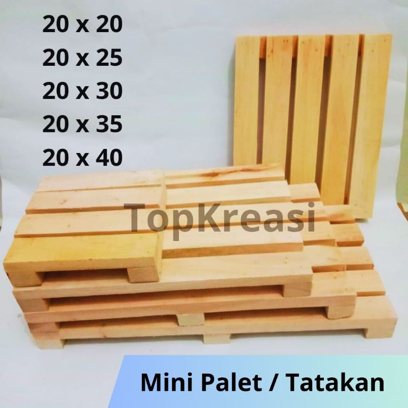 Jual Mini Palet Kayu Estetik/Tatakan Panci Anti Panas/Alas Tatakan Kayu ...