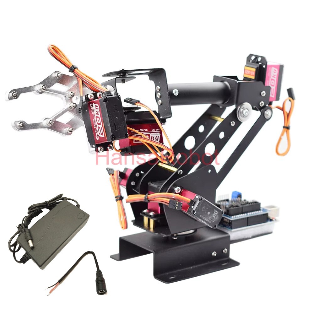 Jual Assembled 6 Dof Robot Arm with Metal Servos Meanial Clamp ...
