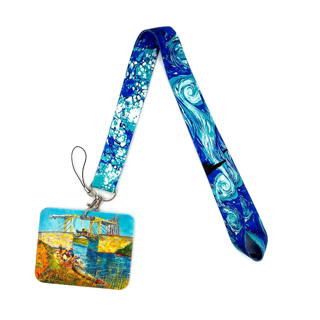 Jual Van Gogh series Card Holder Lanyard Camera Neck Strap Cret Card ...
