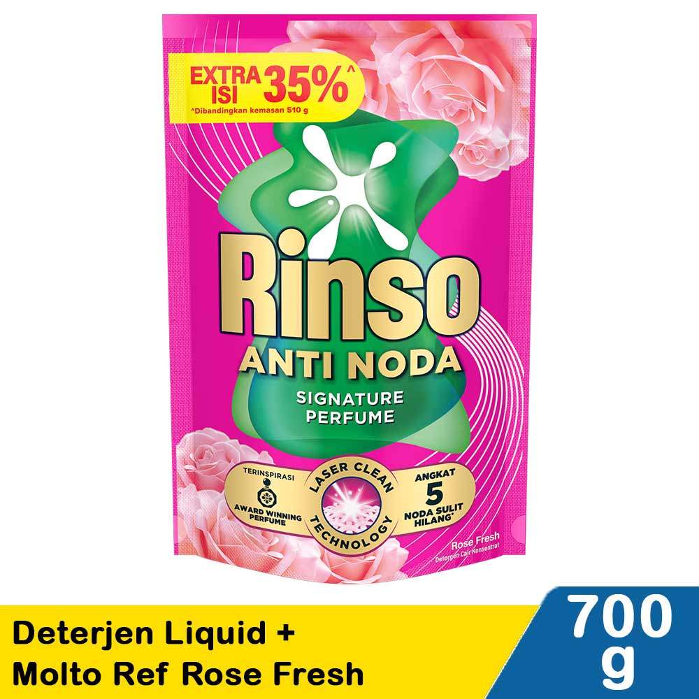 Jual Rinso Deterjen Liquid + Molto Ref Rose Fresh 700g | Shopee Indonesia