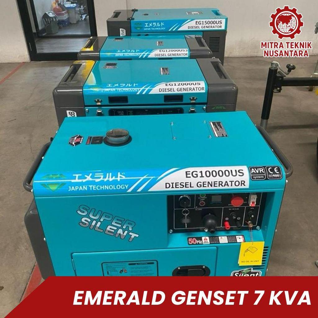 Jual Emerald Genset 7 KVA 3phase/1phase EG10000US3/EG12000US Silent ...