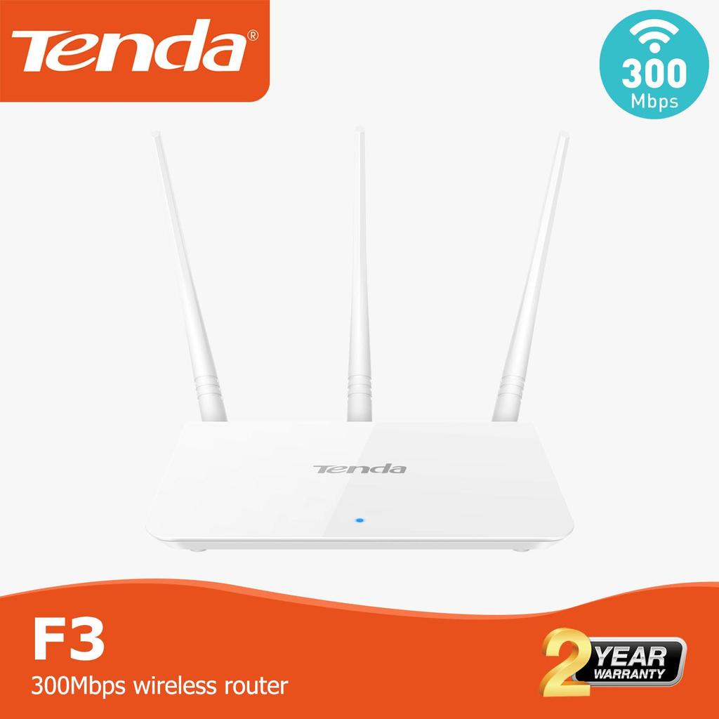 Jual Tenda F3 Router Wireless WiFi 3 Antena 300Mbps Support Repeater ...