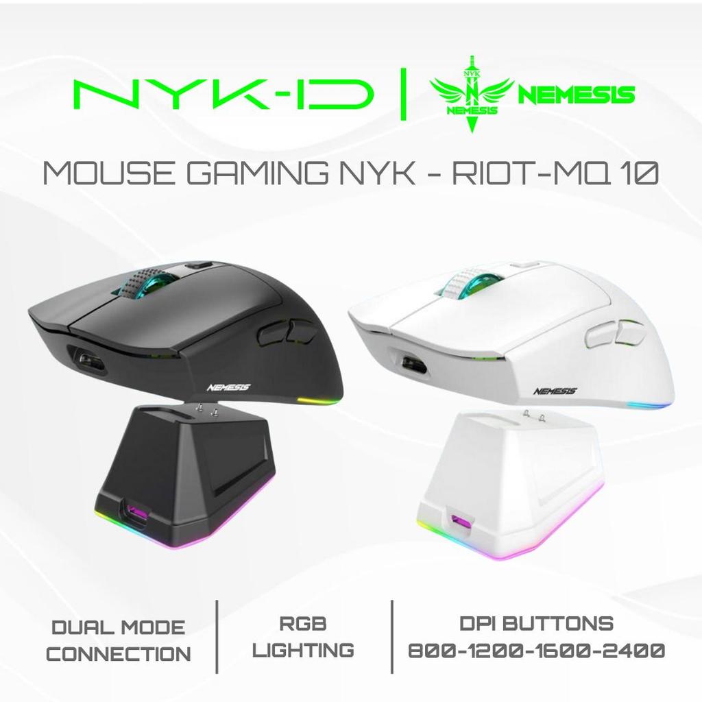 Jual NYK Nemesis Mouse Riot MQ10 / MQ-10 Gaming Mouse Wireless Dual ...
