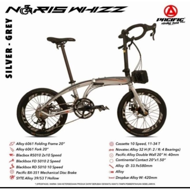 Jual Sepeda Lipat Pacific NORIS WHIZZ 20" Folding Bike | Shopee Indonesia