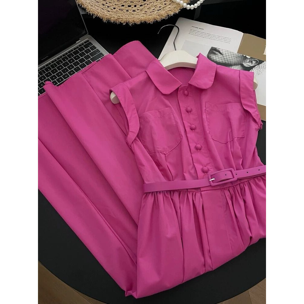 Jual CHICMORE | Gaun Midi Wanita Lengan Pendek dengan Kerah Kotak ...