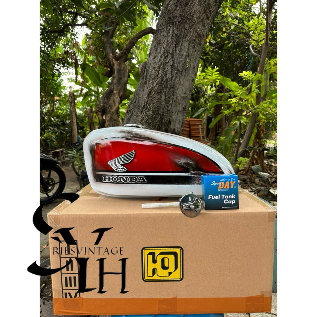 Jual tangki honda cb100 cb125 press galvanis dilan mbladus merah set ...