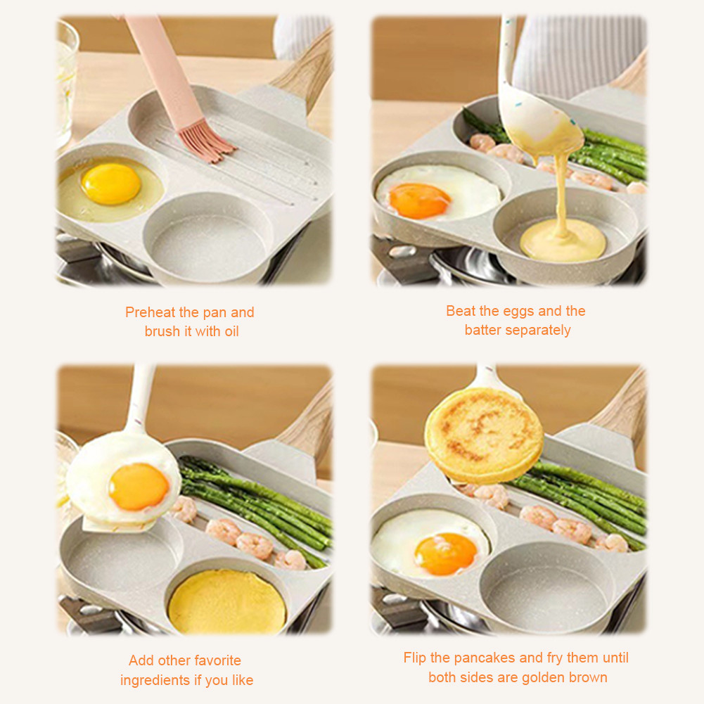 Jual Mecal Stone Omelette Pan Nonstick Egg Pan vided Granite Omelette ...