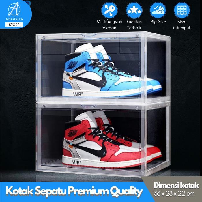 Jual Kotak Box Sepatu Sneakers Tebal Display Boks Sepatu Transparan ...