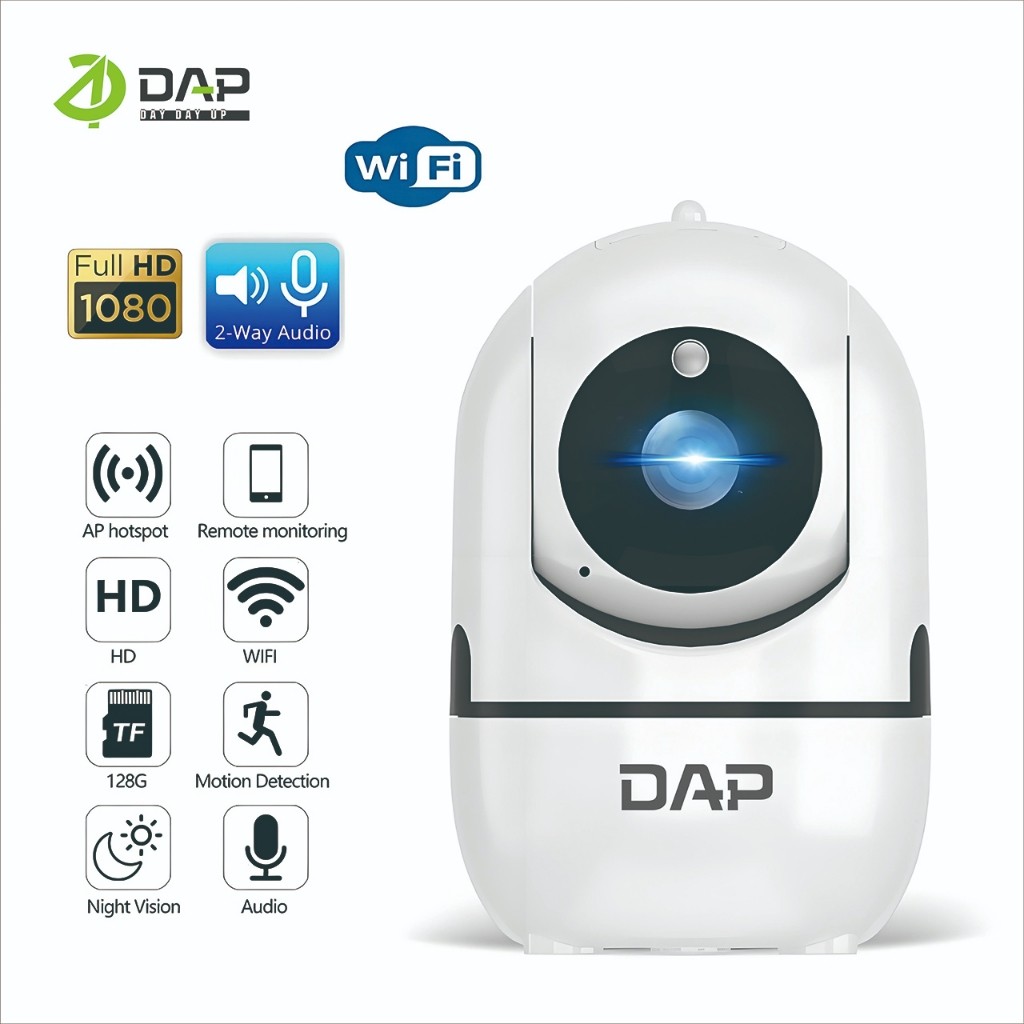 Jual DAP Smart Wifi Pan Tilt IP Camera CCTV Indoor 1080p Pan/Tilt 355 ...