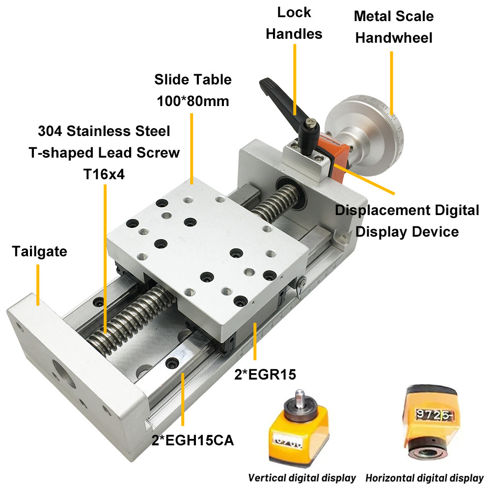 Jual Cnc ZAxis Manual gital Counter Slide Table Stainless Steel Linear ...
