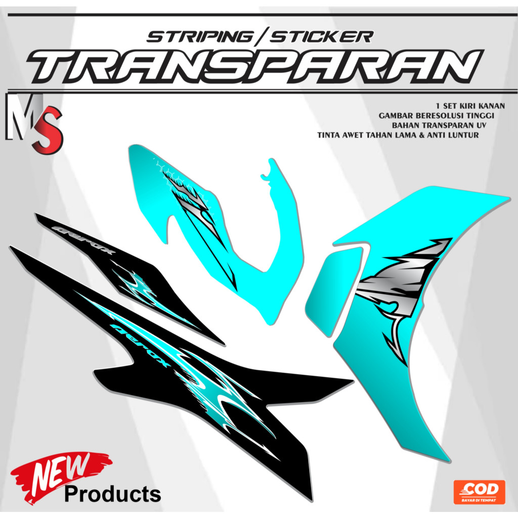 Jual TRANSFARAN Striping Transparan Yamaha Aerox New Cconnected Custom ...