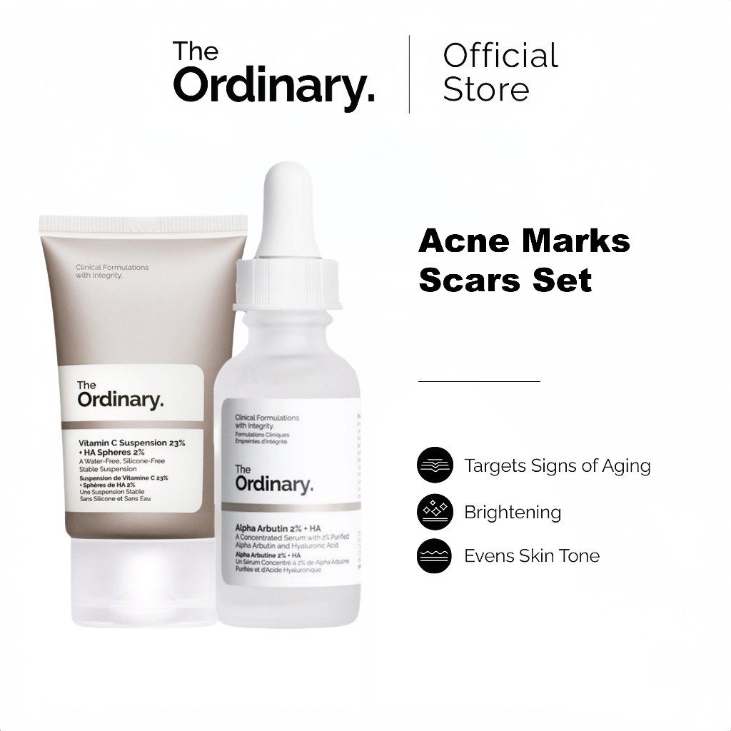 Jual The Ordinary Acne Marks and Scars Set - Alpha Arbutin 2% + HA ...