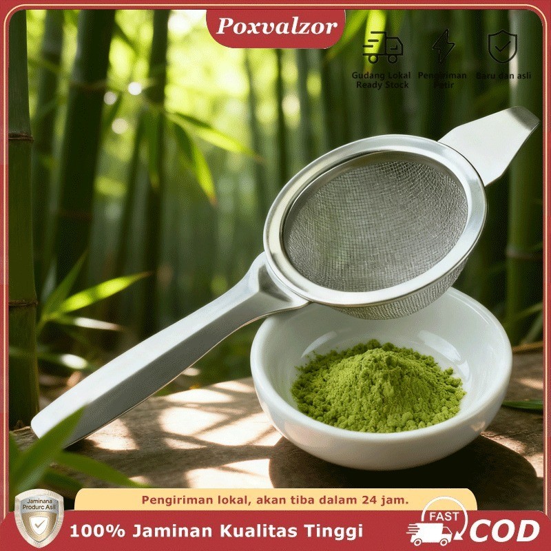 Jual Poxvalzor Matcha Sifter Fine Mesh Tea Strainer Saringan Bubuk Teh ...
