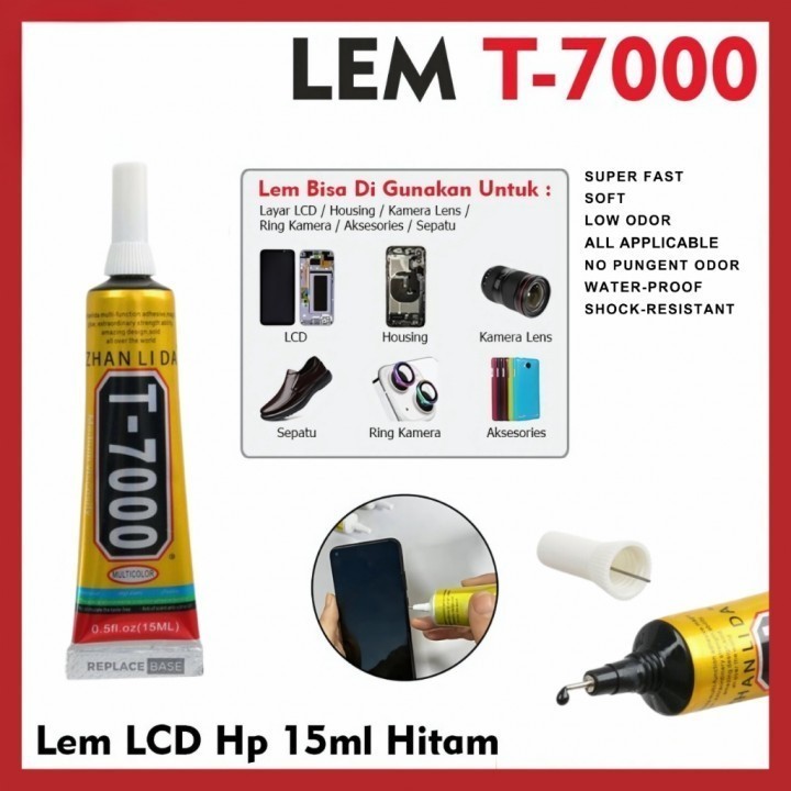 Jual AFL LEM T7000 LCD LAYAR HP TOUCH SCREEN HITAM 15 ML | Shopee Indonesia