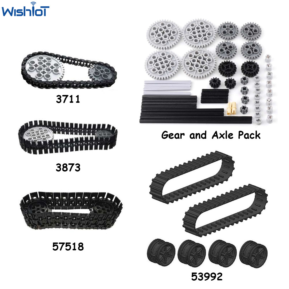 Jual Legoeds-compatible Tenical Tracks and Wheels Pack Gears and Axle ...