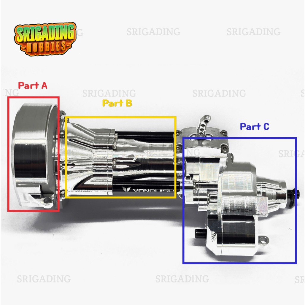Jual H-TECH CNC Aluminium Transmission Housing For Vanquish VFD, VFD ...