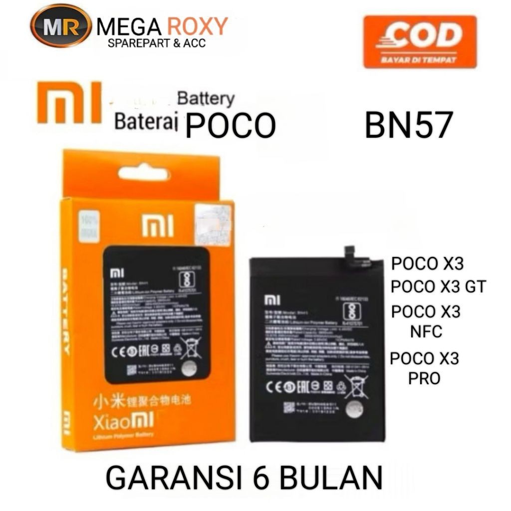 Jual BATRE POCO BN57 POCO X3 / POCO X3 PRO / POCO X3 NFC / POCO X3 GT ...