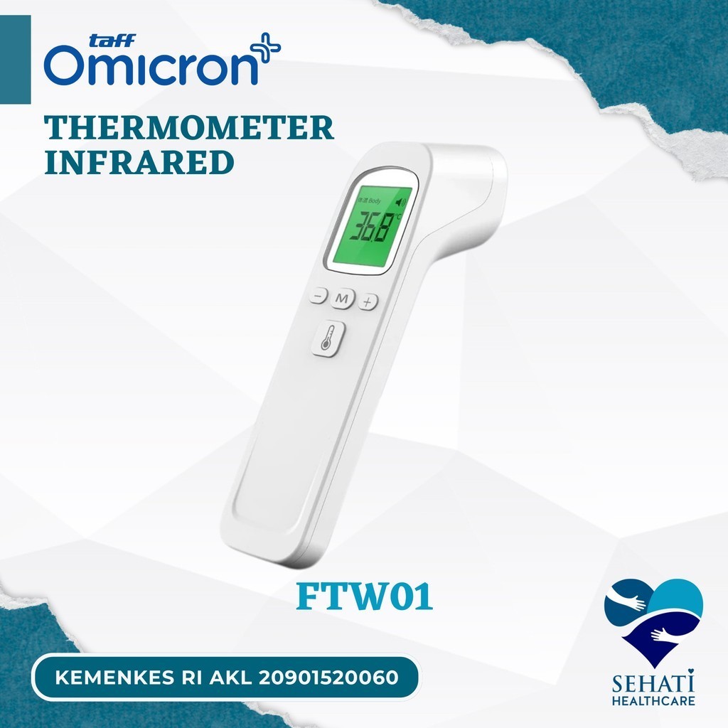 Jual Taff Omicron Thermometer Infrared FTW01 Non Contact Termometer ...