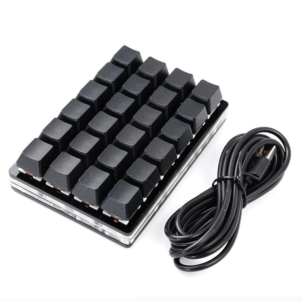 Jual Mini USB Custom Mechanical Keyboard 24 Keys BlackWhite Gaming ...