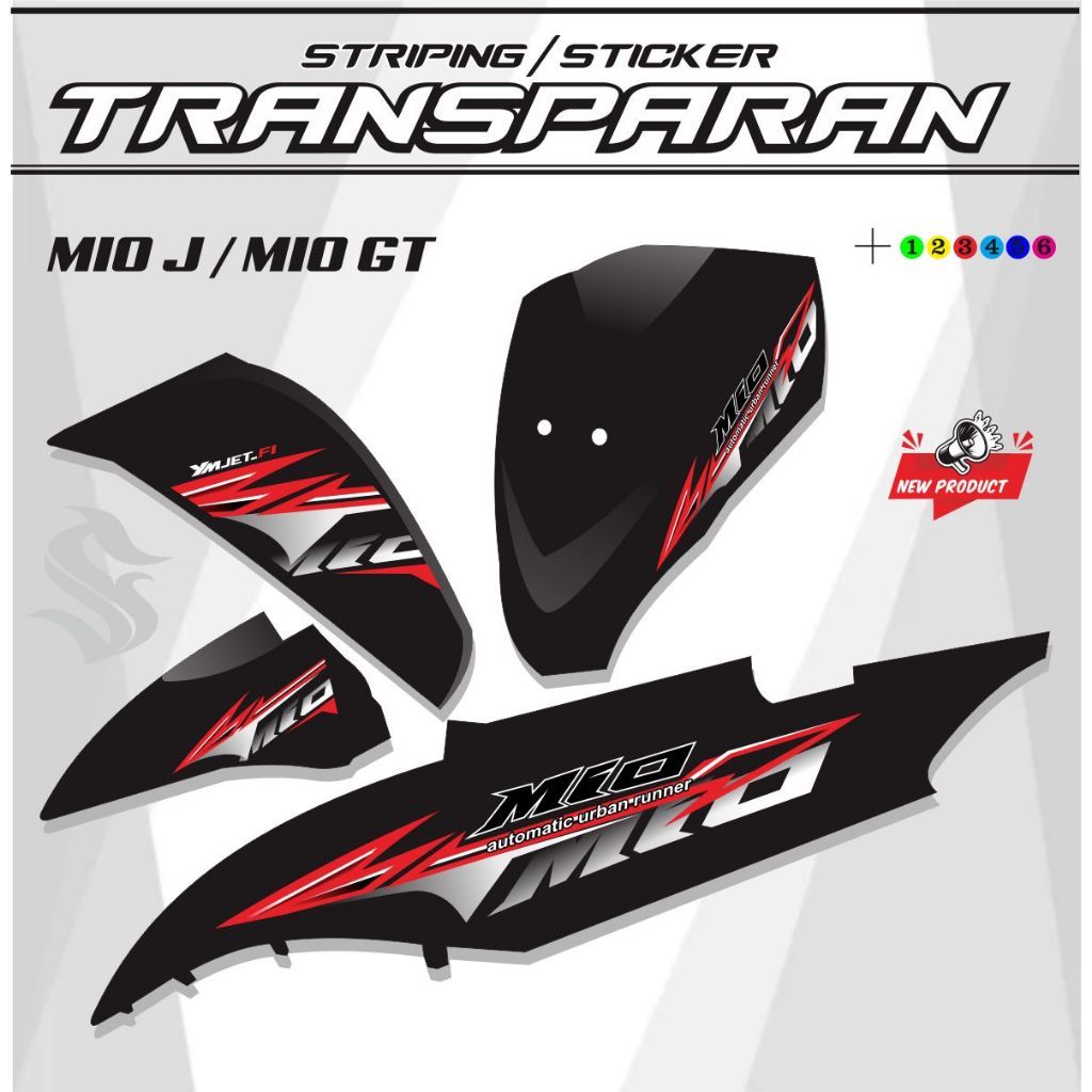 Jual STIKER TRANSPARAN UV VARIASI LIS MOTOR MIO GT 115 MIO J MOTIF ...