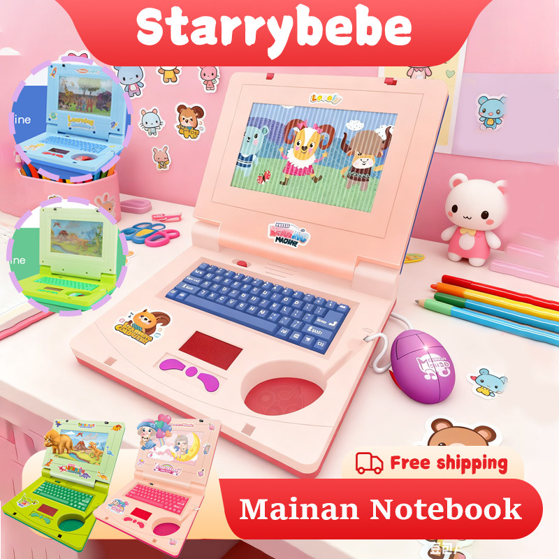 Jual Mainan Laptop Anak Simulasi Komputer Kartun Musik Learning Machine ...