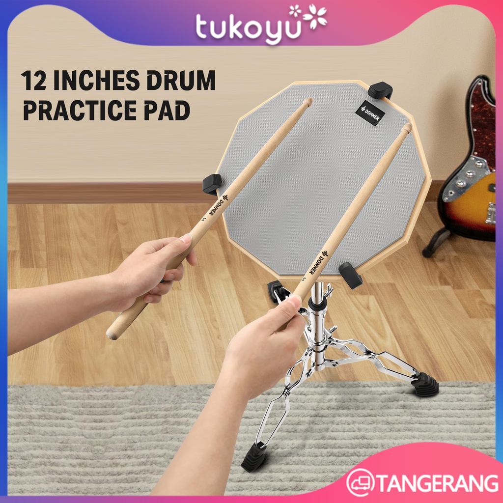 Jual Drum Pad 12 Inch Alat Latihan Drum Silent Untuk Rumah Kos ...