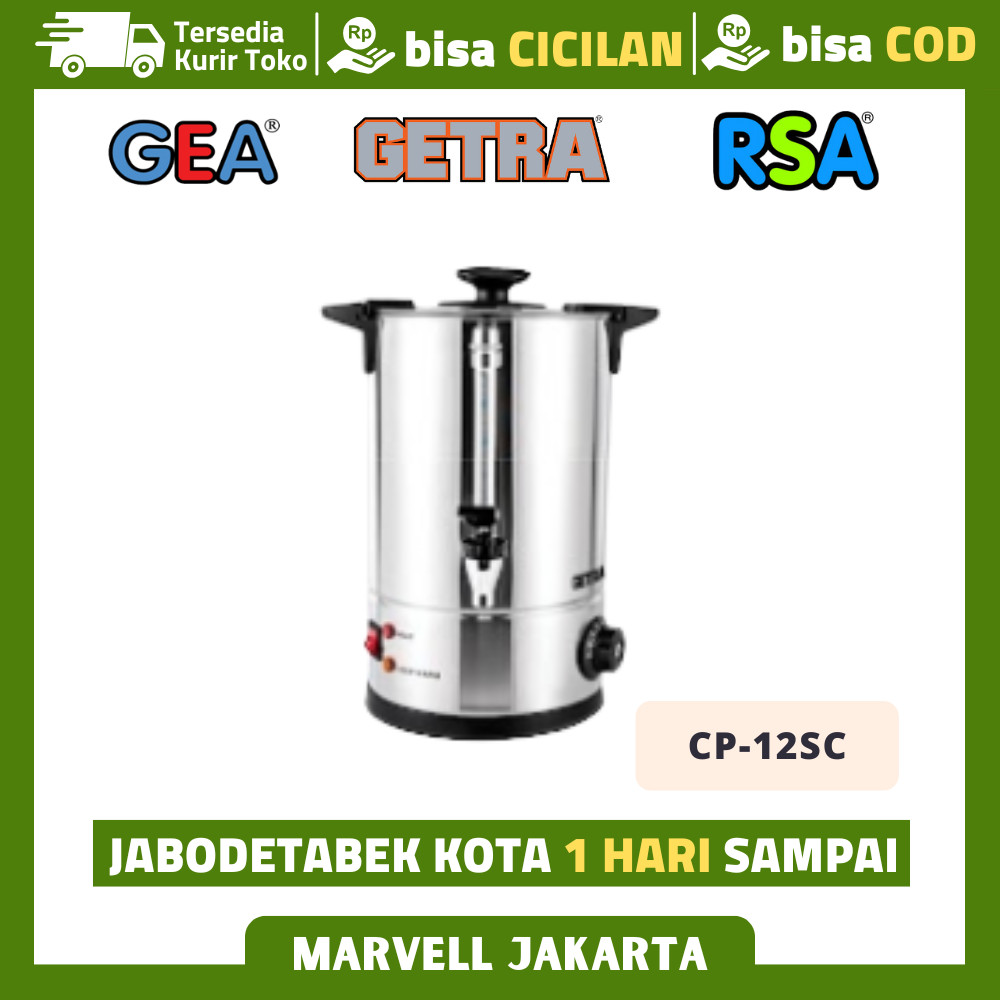 Jual Electric Coffee Tea Maker Getra CP-12SC Teko Listrik Kapasitas 12 ...
