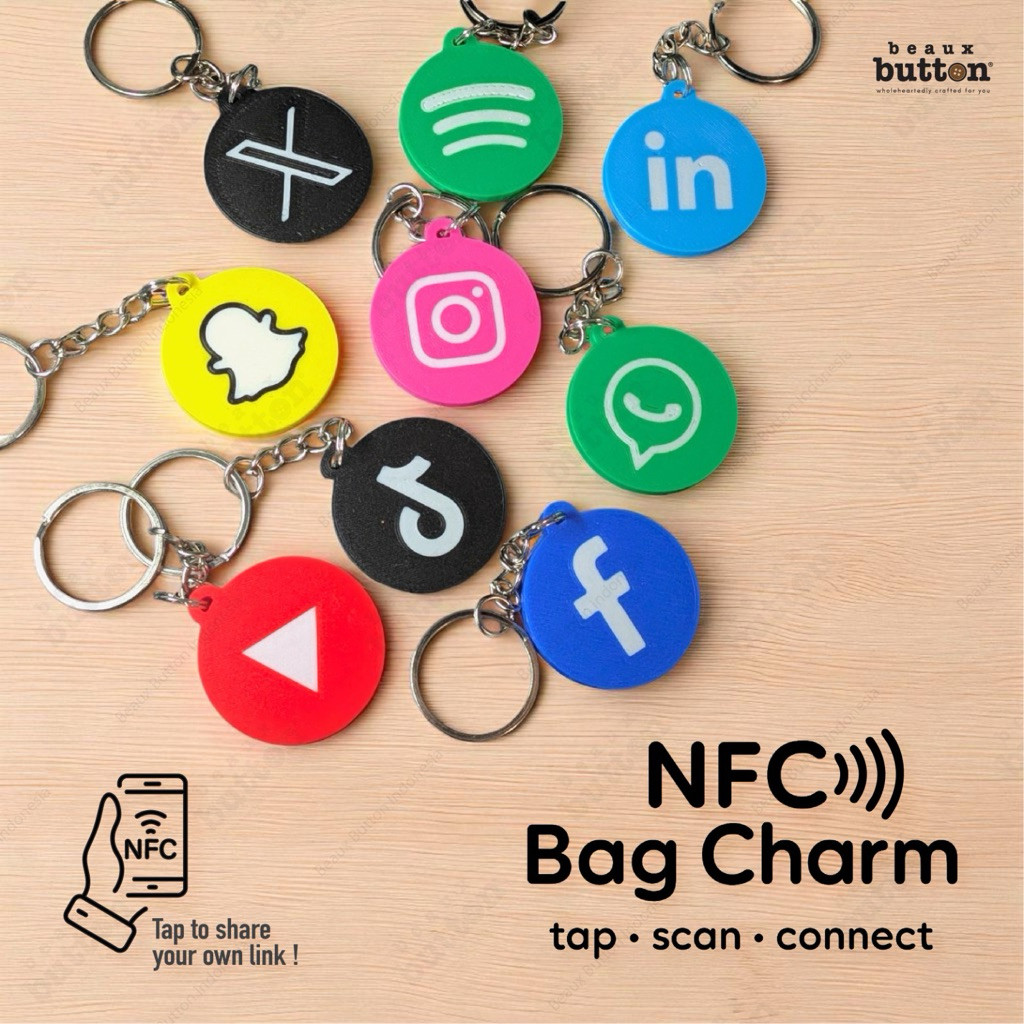 Jual Gantungan Kunci NFC Tag Charm Tap to Share Ntag213 | Shopee Indonesia