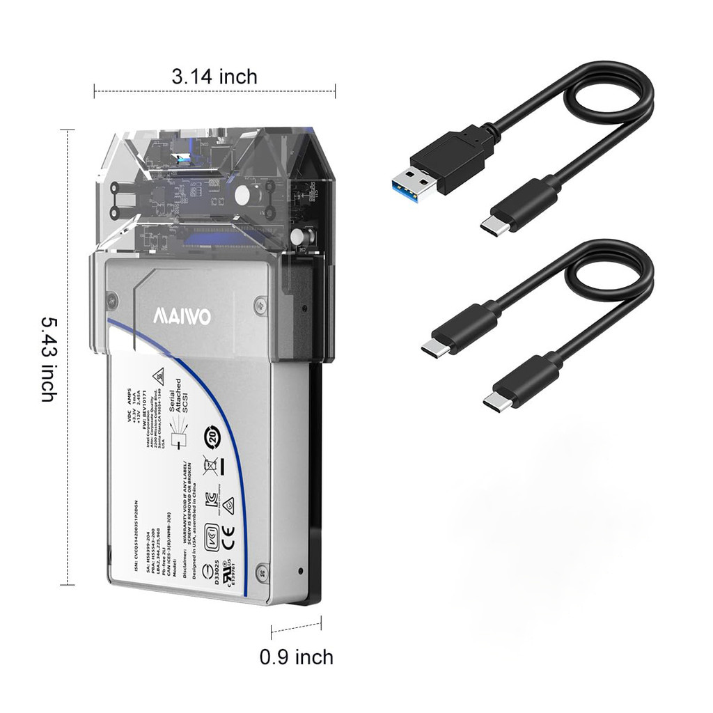 Jual MAIWO 25 inch SATA SAS HDD Case 25 SAS SATA HDD SSD External Hard ...