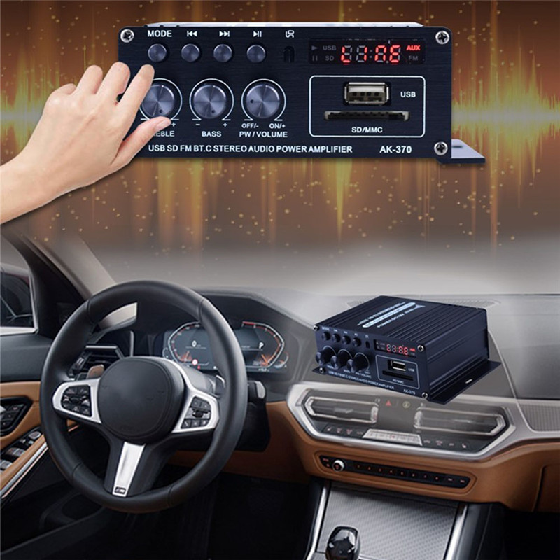 Jual Mini gital Power Auo Car Amplifier Blue Light Stereo Auo Amplifier ...