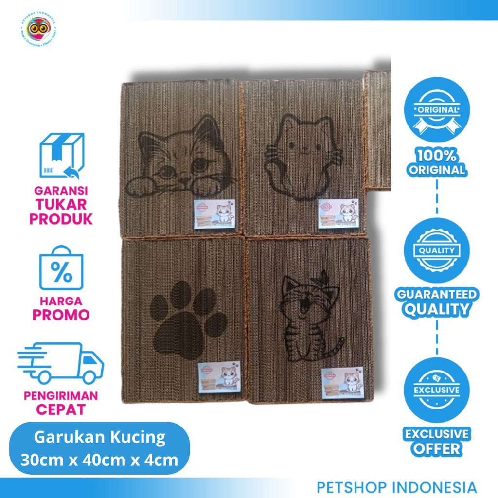 Jual HAHAPE Garukan Kucing 30x40x4 – Alas Cakar Kucing Kokoh & Tahan ...