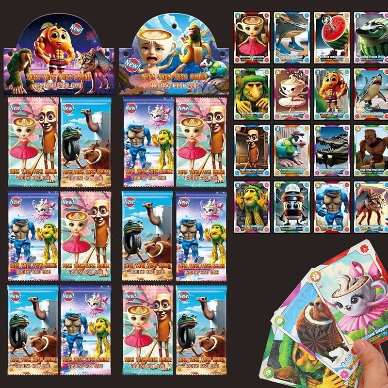 Jual New AI Italian Brainrot Card Laser Card TCG Board Game Cartoon ...
