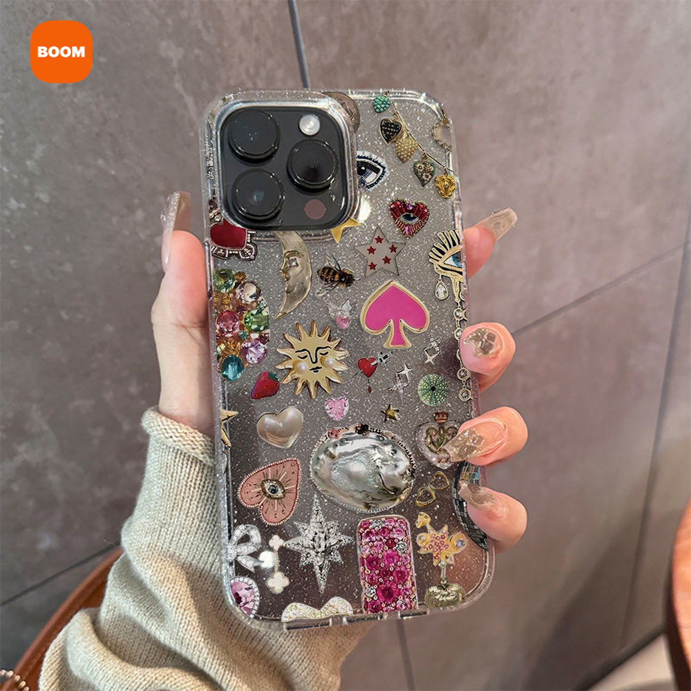 Jual BOOM STORE TPU Starlight Glitter Clear Compatible Case For iPhone ...