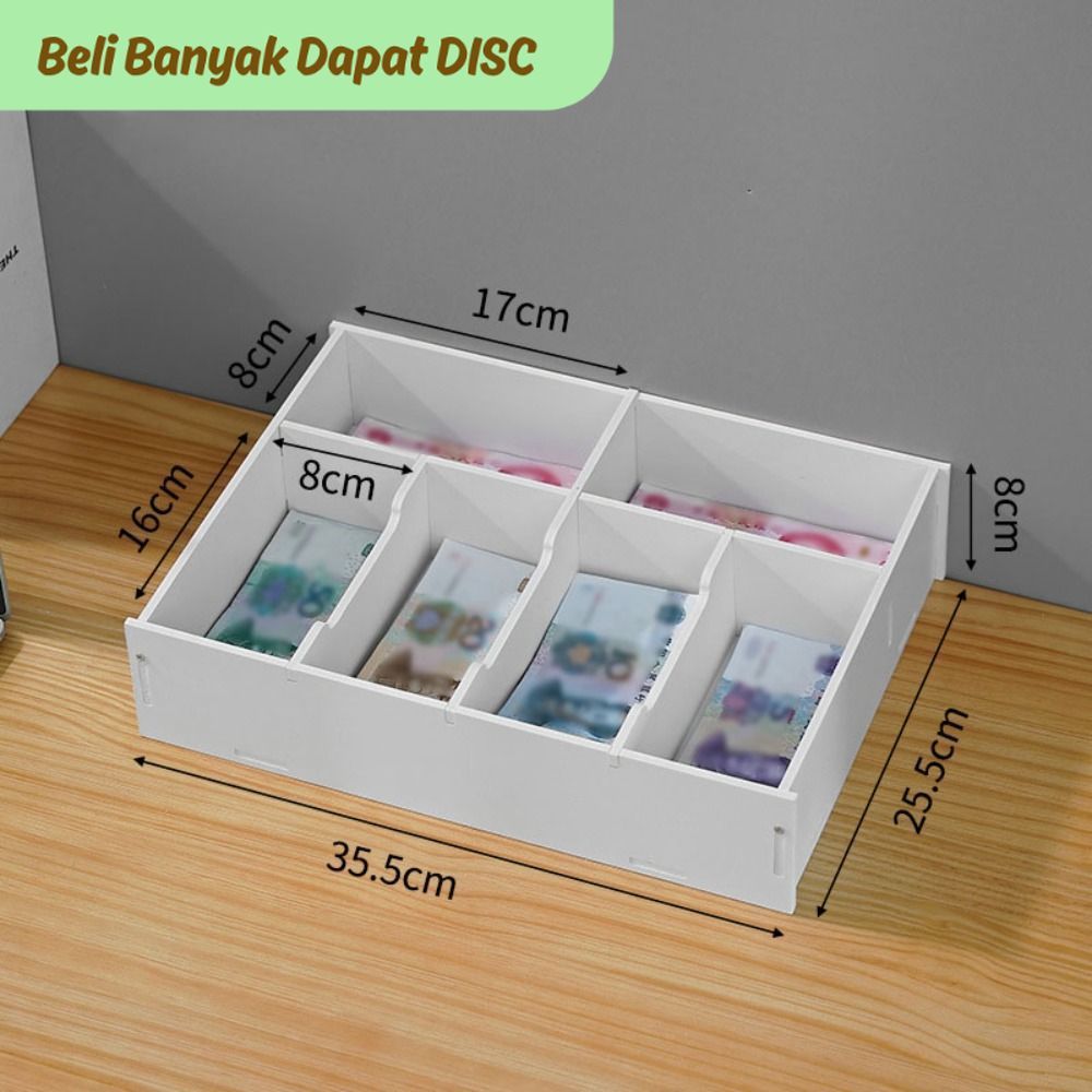 Jual TTN Cashier Organizing shelf Durable Desktop Plastic Change box ...